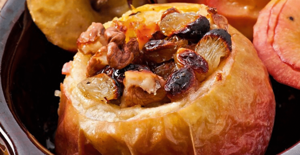 Maçã Assada com Mel e Canela - Receitas da Etiqueta